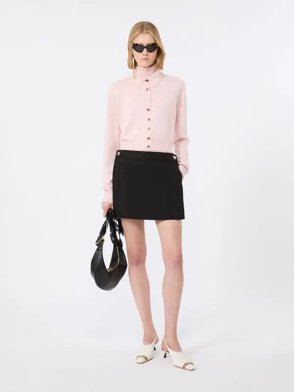 Max Mara Stretch Viscose Shorts With Panel Detail