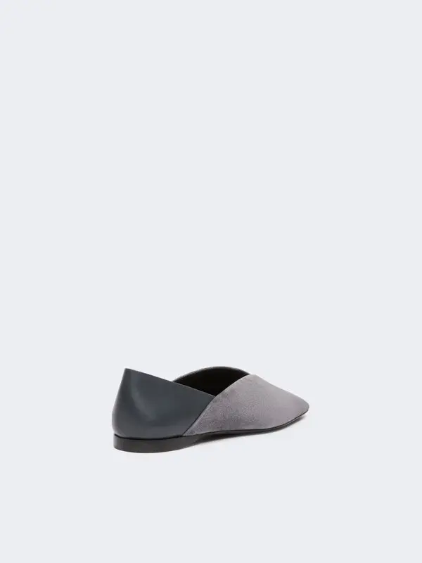 Max Mara Split Leather And Nappa Leather Ballet Flats