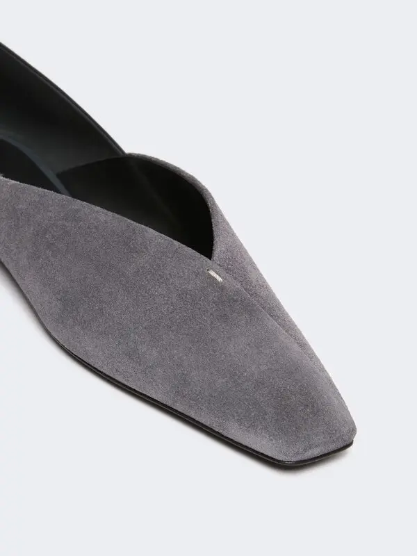 Max Mara Split Leather And Nappa Leather Ballet Flats