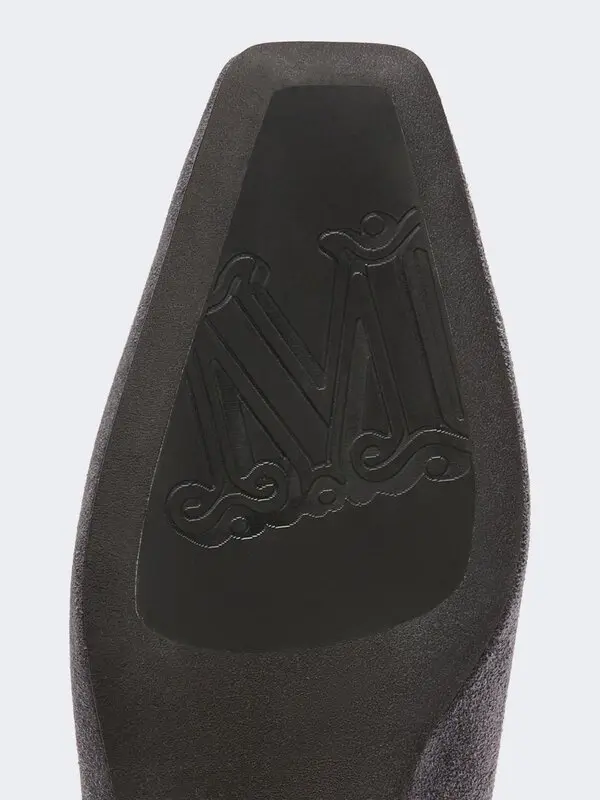 Max Mara Split Leather And Nappa Leather Ballet Flats