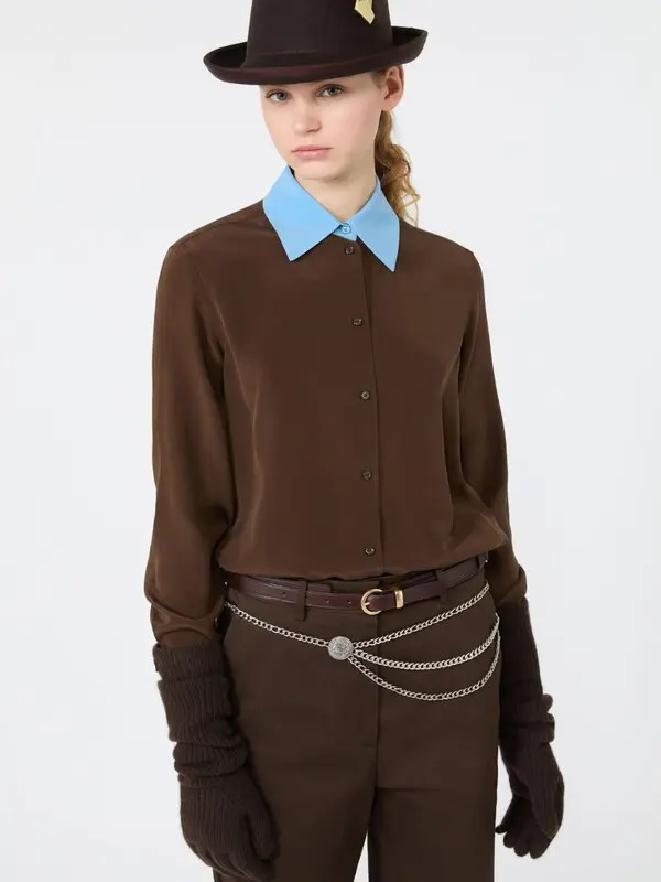 Max Mara Silk Crepe De Chine Shirt