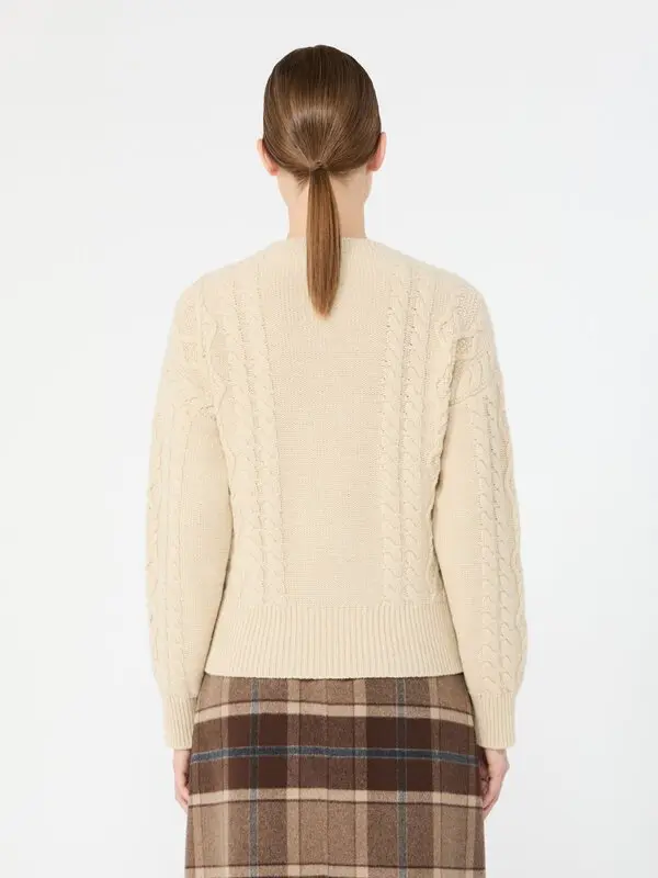 Max Mara Cable Knit Wool Yarn Jumper