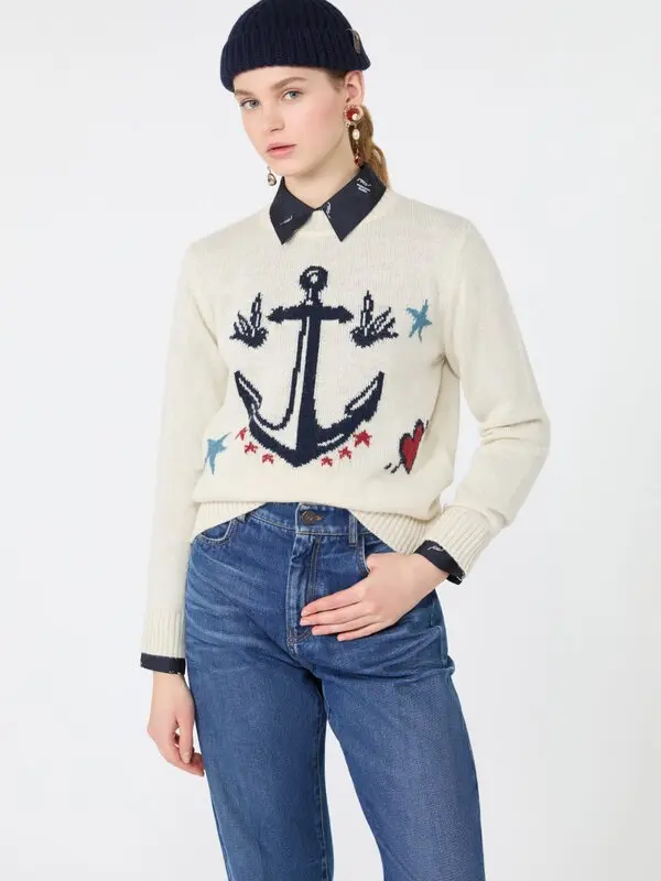 Max Mara Alpaca And Wool-blend Yarn Sweater