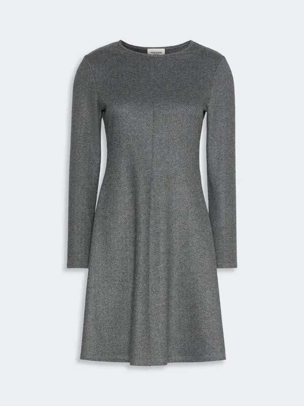 Max Mara Flared Jacquard Jersey Dress