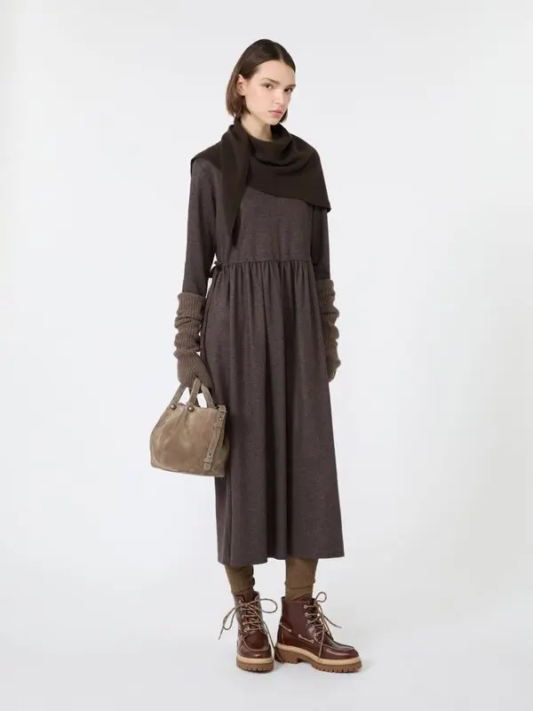 Max Mara Jacquard Jersey Long Dress