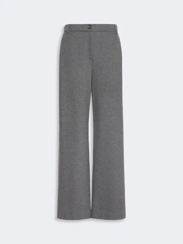 Max Mara Micro Jacquard Jersey Trousers - Light Grey