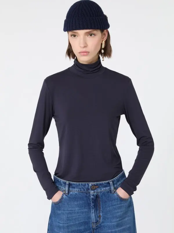 Max Mara Slim-fit Top In Stretch Viscose Jersey