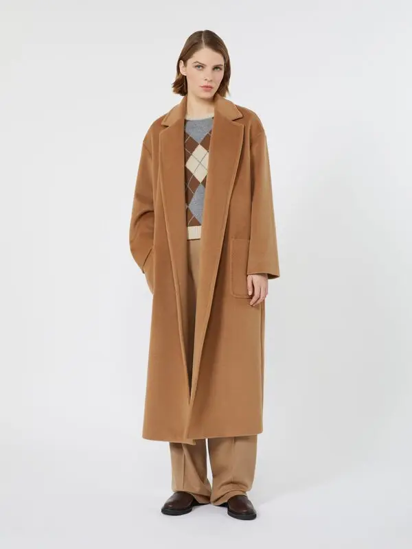 Max Mara Long Wool Beaver Cloth Coat