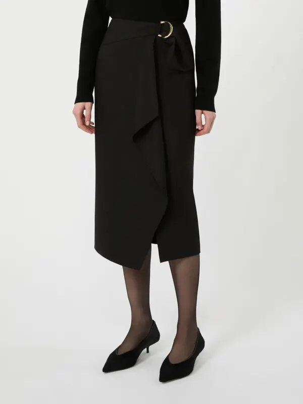Max Mara Stretch Wool Twill Skirt