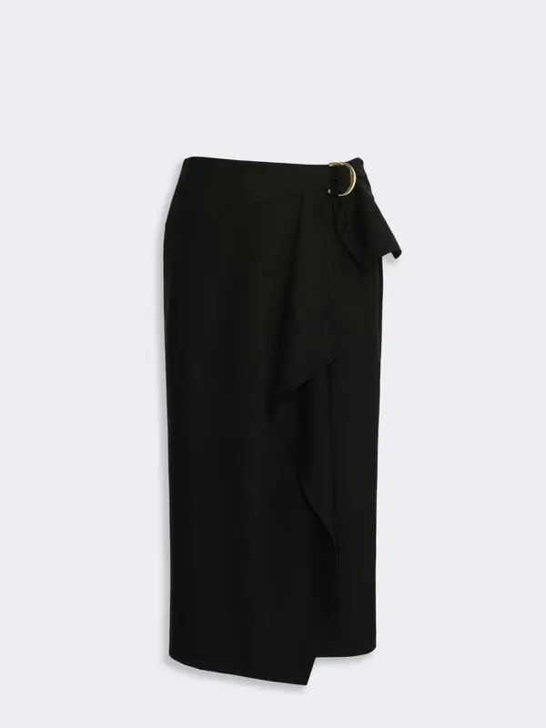 Max Mara Stretch Wool Twill Skirt