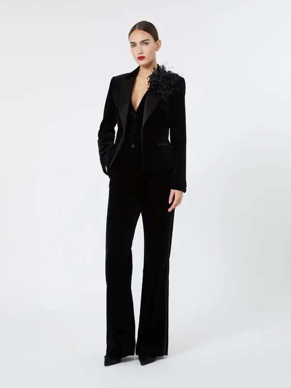 Max Mara Velvet Tuxedo Trousers