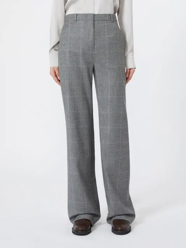 Max Mara Straight-fit Wool Flannel Trousers