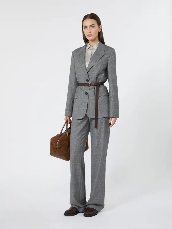 Max Mara Straight-fit Wool Flannel Trousers