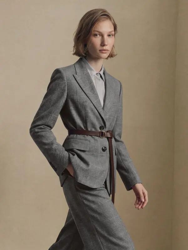Max Mara Tailored Wool Flannel Trousers With Straight Leg