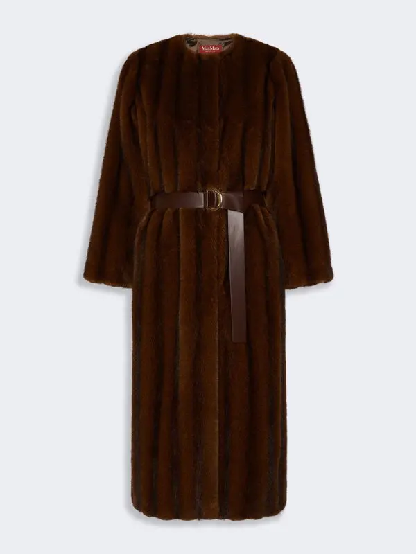 Max Mara Fluffy-textured Long Coat