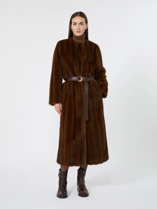 Max Mara Fluffy-textured Long Coat