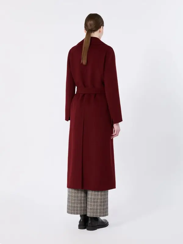 Max Mara Wool Broadcloth Robe Coat - Bordeaux