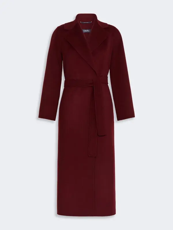 Max Mara Wool Broadcloth Robe Coat - Bordeaux