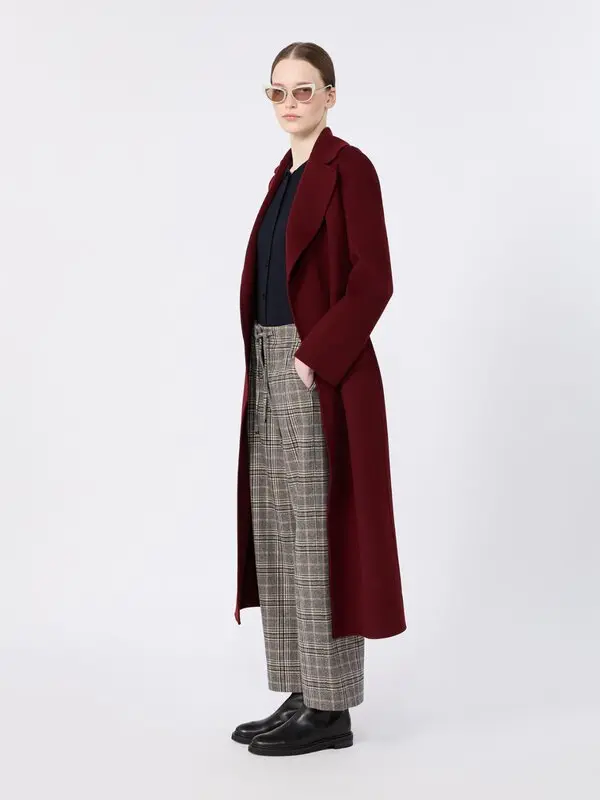 Max Mara Wool Broadcloth Robe Coat - Bordeaux