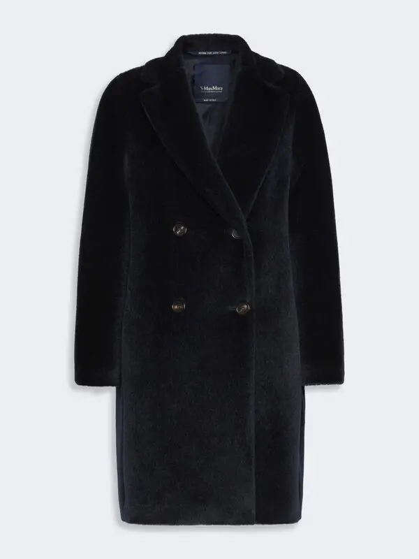 Max Mara Alpaca And Wool Blend Midi Coat - Midnightblue