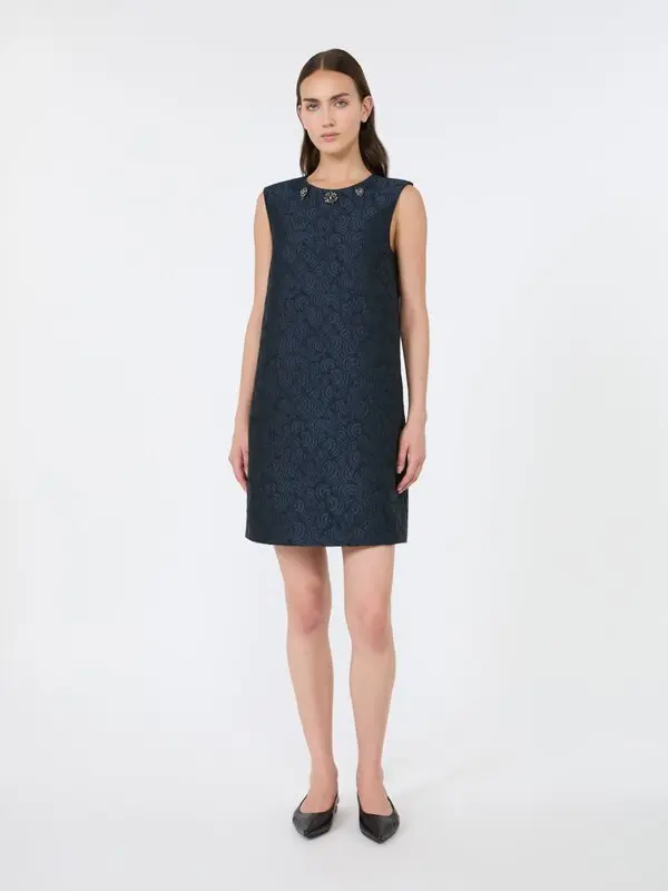 Max Mara Cotton-blend Jacquard Princess-line Dress
