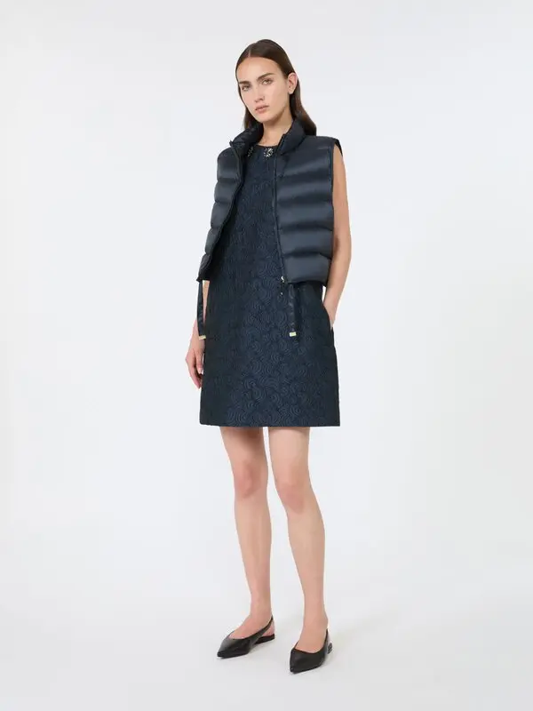 Max Mara Cotton-blend Jacquard Princess-line Dress