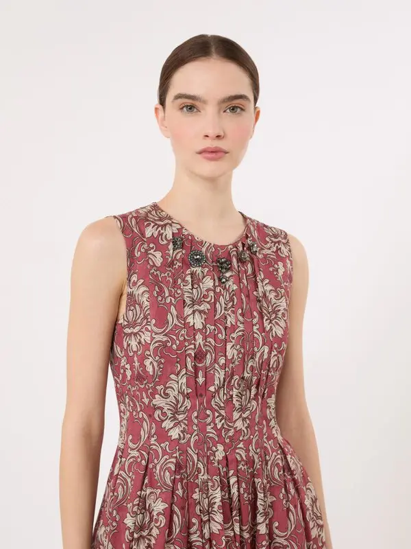 Max Mara Printed Cotton Voile Midi Dress