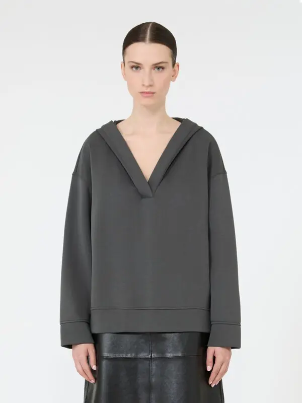Max Mara Technical Jersey Hooded Sweatshirt