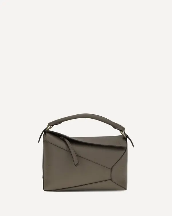 Loewe Small Grained Leather Puzzle Handbag - Grey