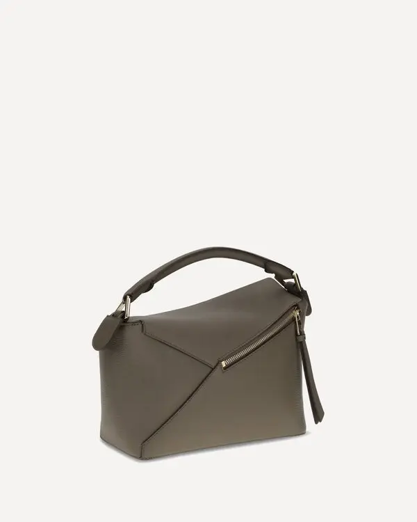 Loewe Small Grained Leather Puzzle Handbag - Grey