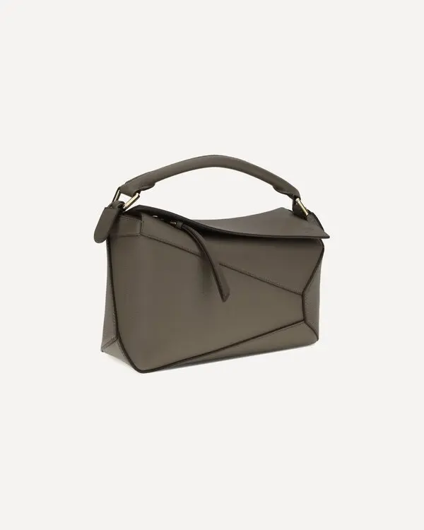 Loewe Small Grained Leather Puzzle Handbag - Grey