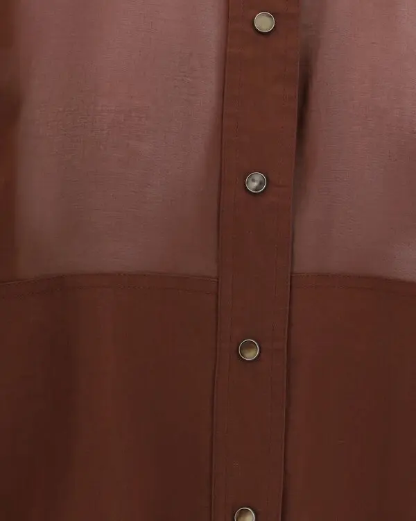 Brunello Cucinelli Cotton Organza Shirt - Red