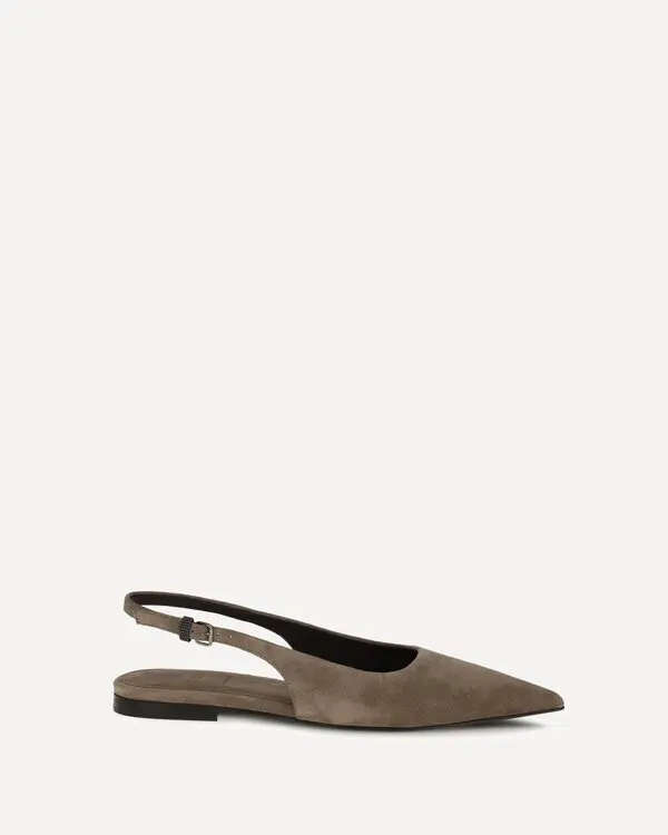 Brunello Cucinelli Suede Ballerinas