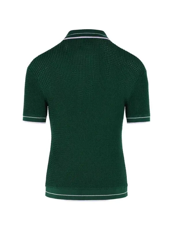 Casablanca Polo Shirt With Buttons And Logo Appliqu