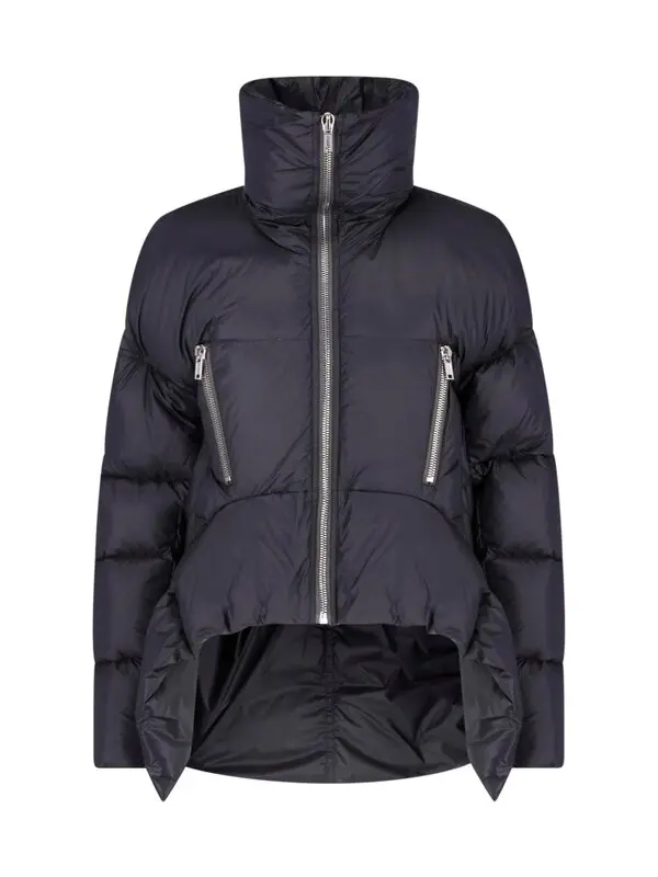 Herno High Neck Zip Up Padded Jacket - Black
