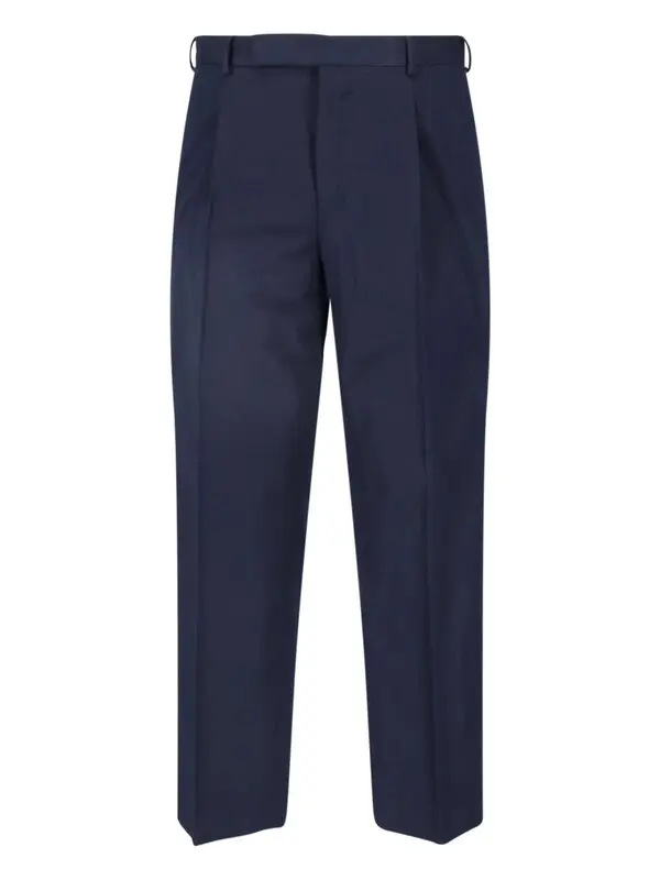 PT TORINO Virgin Wool Blend Trousers - Blue