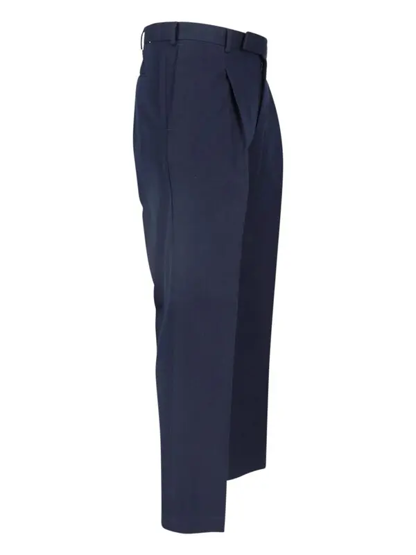 PT TORINO Virgin Wool Blend Trousers - Blue