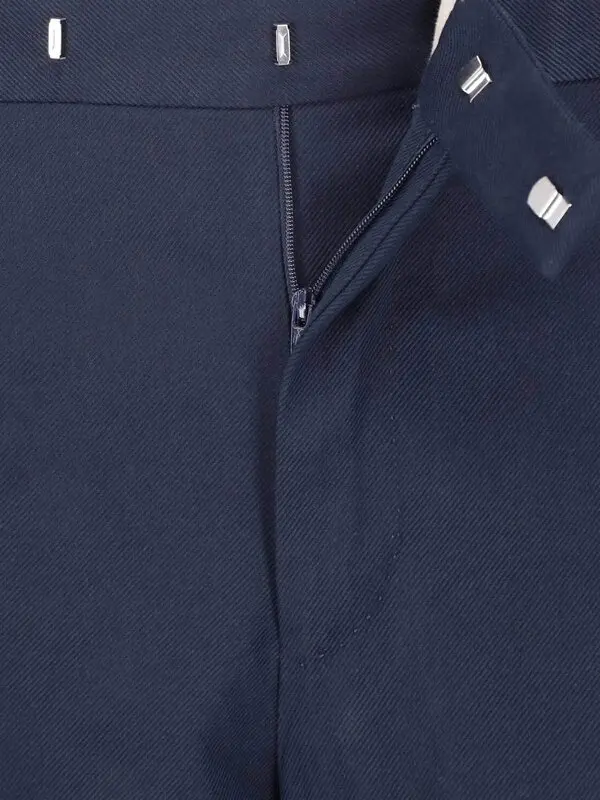 PT TORINO Virgin Wool Blend Trousers - Blue