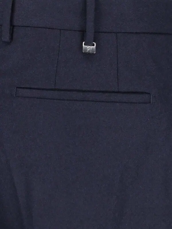 PT TORINO Virgin Wool And Cashmere Trousers - Blue