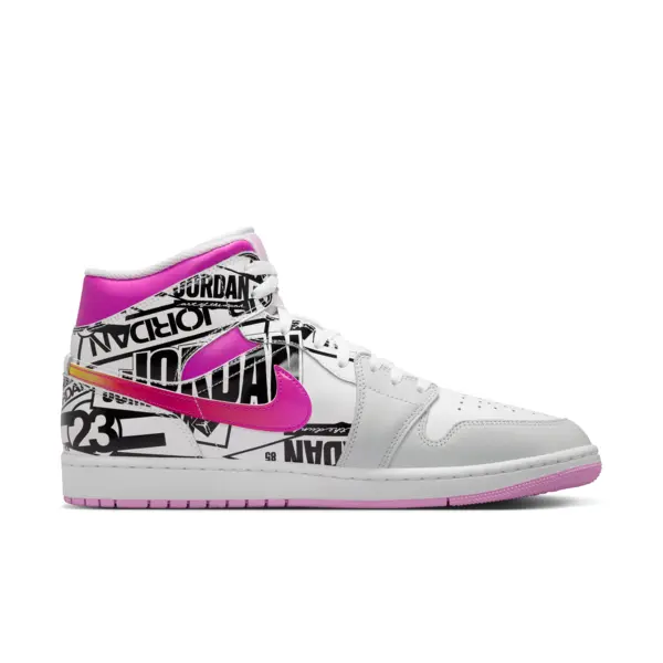 JORDAN 1 Mid Se "off /university Red/fire Pink" Sneakers
