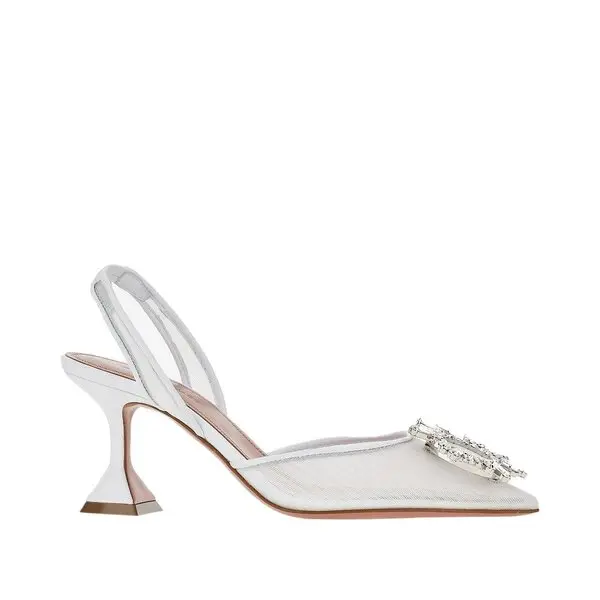Amina Muaddi Begum Slingback Pumps - White
