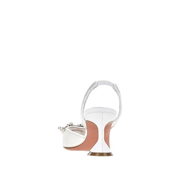 Amina Muaddi Begum Slingback Pumps - White