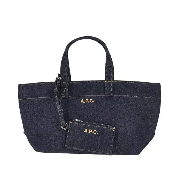 A.p.c. Le Drummer Toile' Denim Small Bag - Blue