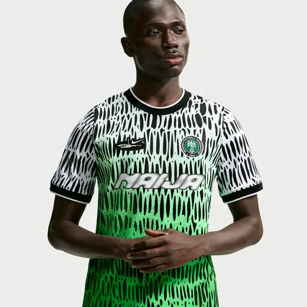 Nike X Nigeria X Slawn Dri-fit Academy Pro Short-sleeve Soccer Top - Black
