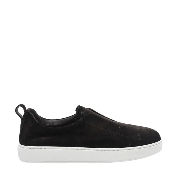 Santoni Victory Slip-on Suede Sneakers - Brown