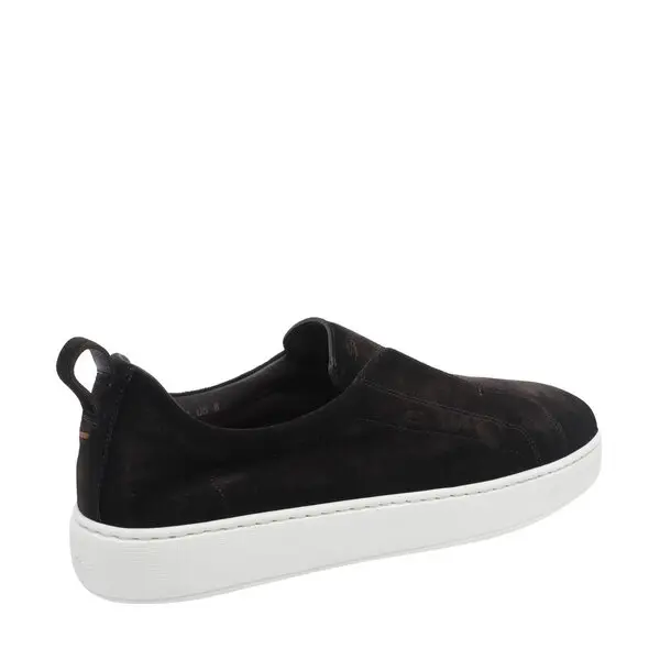 Santoni Victory Slip-on Suede Sneakers - Brown