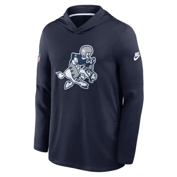 Nike Dallas Cowboys Alt Dri-fit Nfl Long-sleeve Hooded Top - Blue