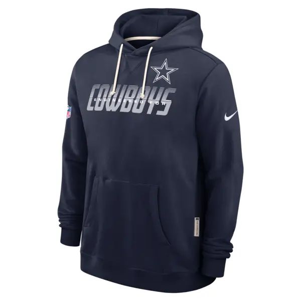 Nike Dallas Cowboys Sideline Standard Issue Dri-fit Nfl Pullover Hoodie - Blue