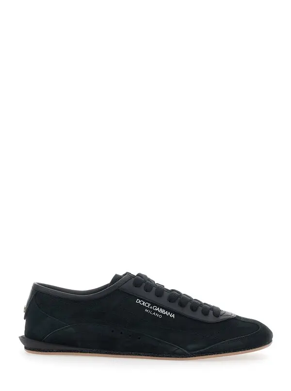 Dolce & Gabbana Gimondi Plus Suede Sneakers - Black