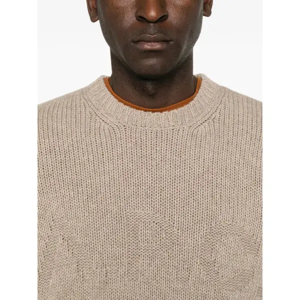 A.p.c. Beige Knitted Crew Neck Sweater - Cream